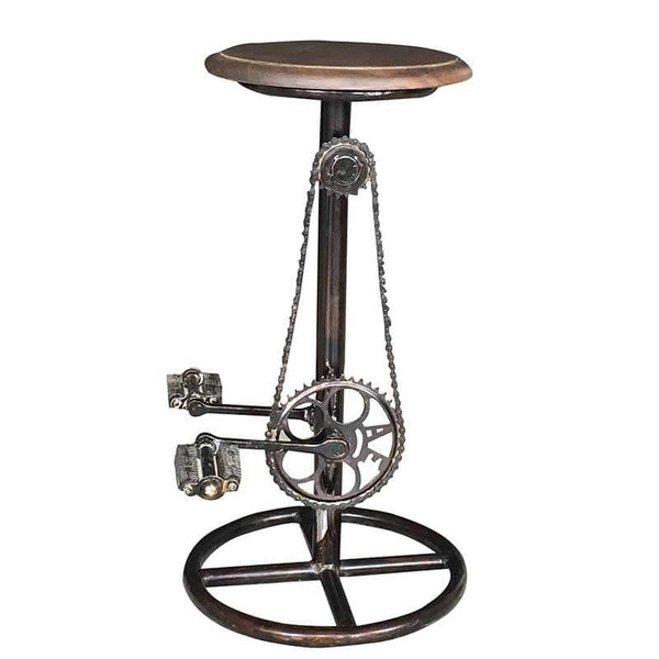 CYCLE STOOL | WOODEN TOP | MANGO WOOD COFFEE FINISH – Make My Piece